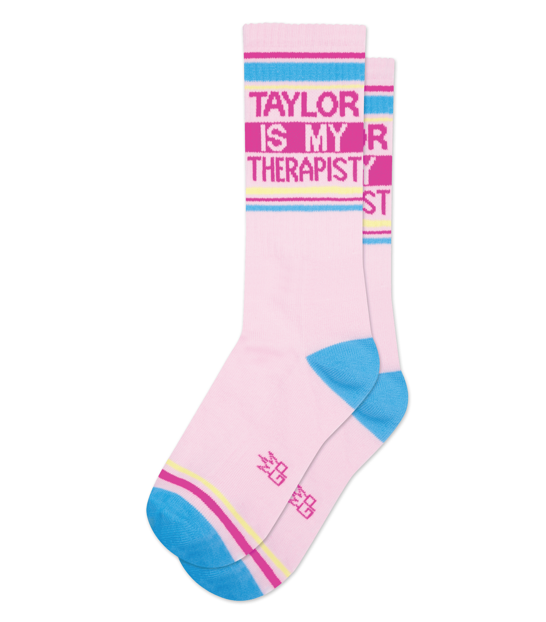 Gumball Poodle "Taylor Is My Therapist" Novelty Socks - Pink with Light ...